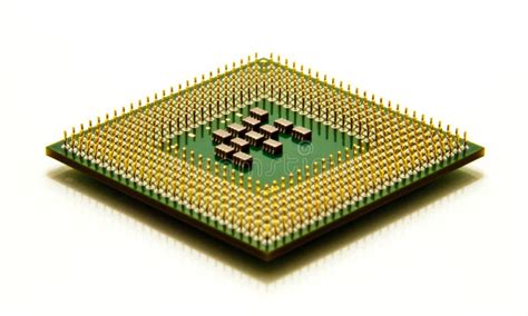 CPU Microprocessor Isolated On White Stock Photos Image