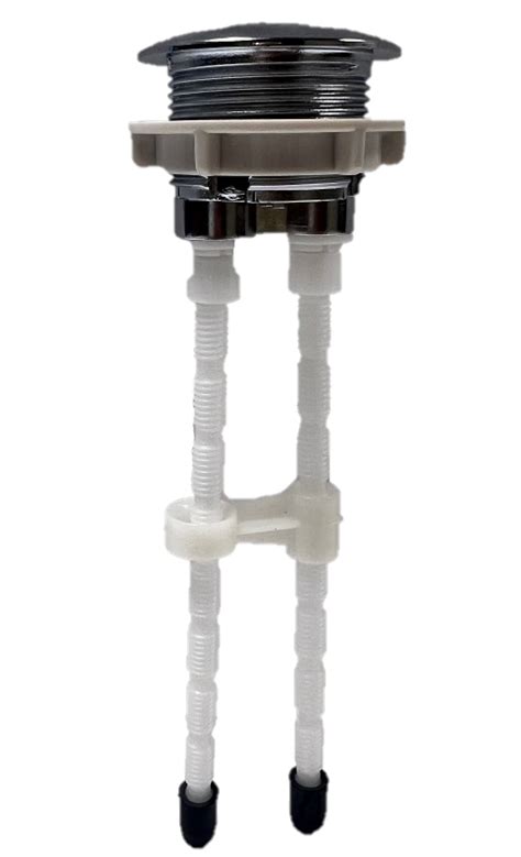 Chrome Dual Flush Toilet Flush Top Of Tank Button 38 Mm 6 Inch Rods NuFlush