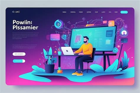 Premium Photo Gradient Ui Ux Landing Page