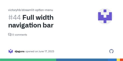Full Width Navigation Bar · Issue 44 · Victoryhbstreamlit Option Menu
