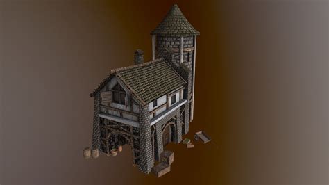 3d Model Medieval Warehouse Vr Ar Low Poly Cgtrader
