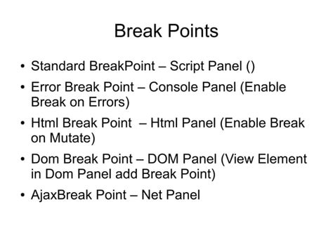 Debugging With Firebug Ppt