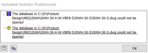 Solved The Database In Could Not Be Opened Autodesk Community