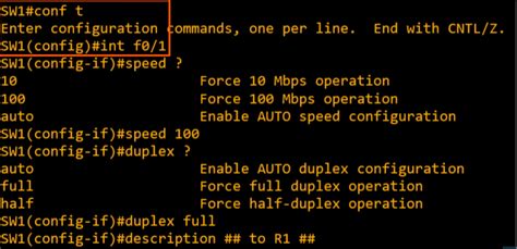 Switch Interfaces Ccna Notes
