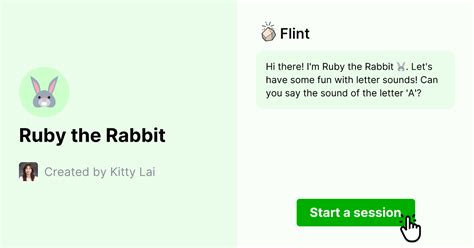 Ruby The Rabbit Flint