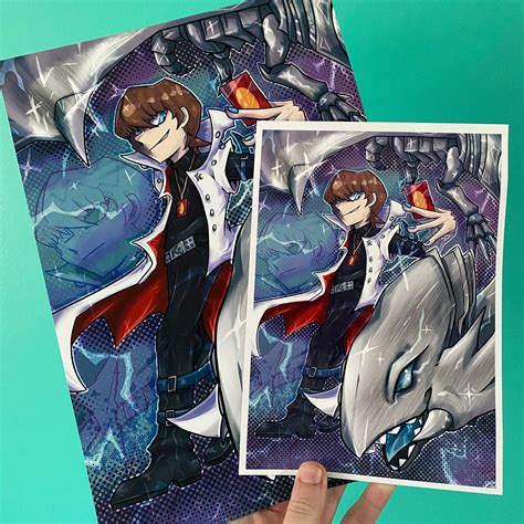 Yu Gi Oh A5a4 Artprints Seto Kaiba Magician Girls Etsy Uk