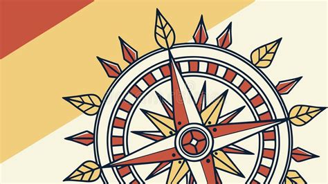 Stylized Compass Rose Radial Pattern Direction Guidance Abstract Design Vector Design