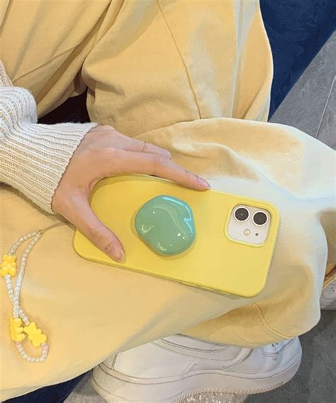 [당일출고 7color] 어글리 비비드 조약돌 핸드메이드 호마이카 국내제작 파스텔 감성 스마트톡 핸드그립 에이블리