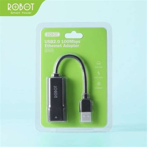 Jual Robot Ethernet Lan Cable Adapter To Laptop Macbook 100mbps Rj45
