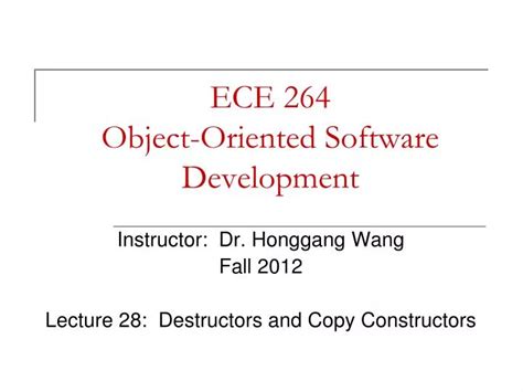 Ppt Ece Object Oriented Software Development Powerpoint