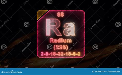 modern periodic table element radium stock illustration illustration