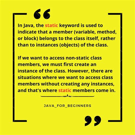 Javaforbeginners Statickeyword Java Softwaredeveloper Coding