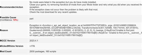 Whats Causing This Exceptionissue Rthesims4mods