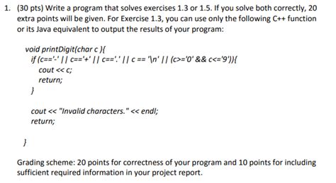 Solved 1 30 Pts Write A Program That Solves Exercises 13