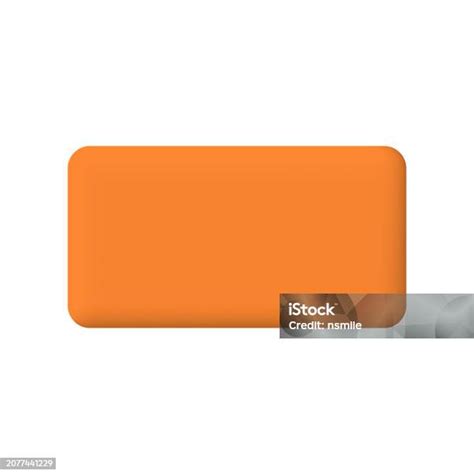 벡터 3d 귀여운 Organe 광장 말풍선 아이콘 흰색 파스텔 배경에 고립 3차원 형태에 대한 스톡 벡터 아트 및 기타 이미지 3차원 형태 공란 대화 풍선 문자 기호