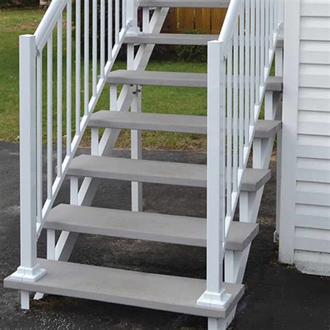 Pylex Aluminum Stair Stringer White 8 Step The Ultimate Deck Shop