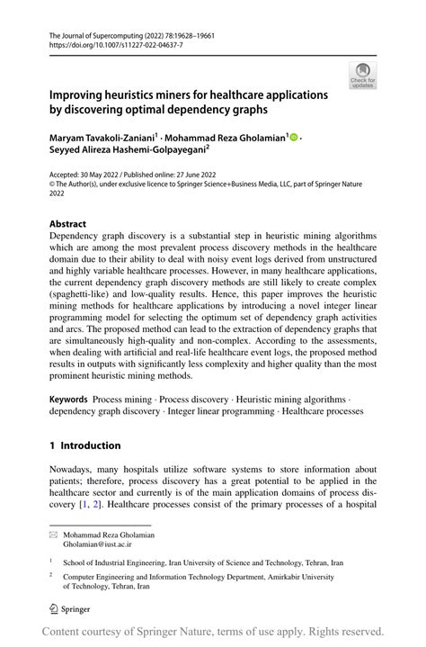 Improving Heuristics Miners For Healthcare Applications By Discovering