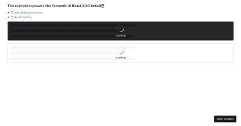 Semantic Ui Example Codesandbox