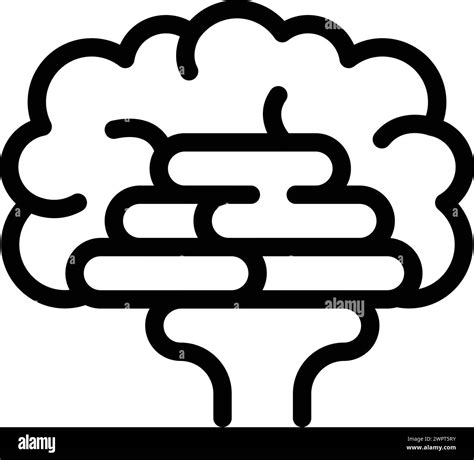 Brainstorm Process Icon Outline Vector Brain Logical Thinking Collaborative Group Research