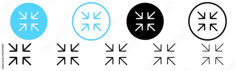 Minimize Icon Rally Compact Size Small Scale Arrows Icons Shrink Icon