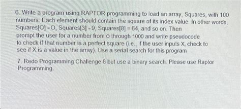 Solved Write A Program Using RAPTOR Programming To Load Chegg