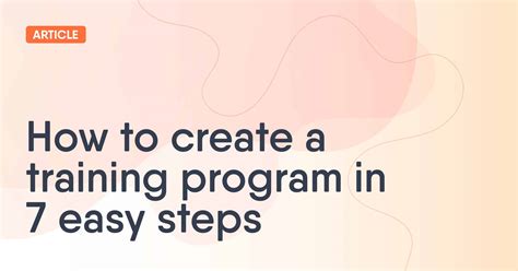 How To Design A Training Program Framework At Aida Arnold Blog