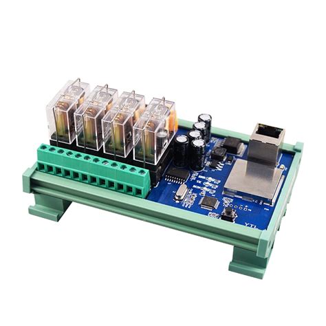 Huaqingjun RJ Inputs And Outputs Modules Modbus TCP Channel Ethernet Omron Relay Module For