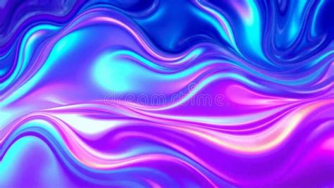 Holographic Iridescent Abstract Flowing Liquid Waves Background Stock Image Image Of Colorful