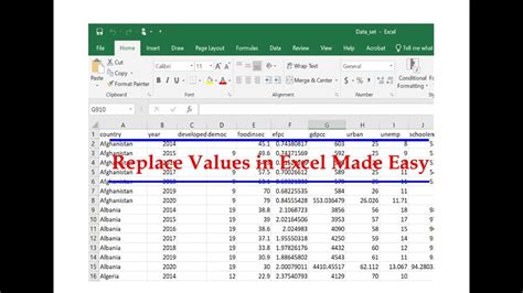 How To Replace Values In Excel Youtube