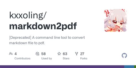 github kxxoling markdown2pdf [deprecated] a command line tool to