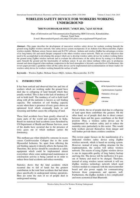 Pdf Wireless Safety Device For Workers Working Underground