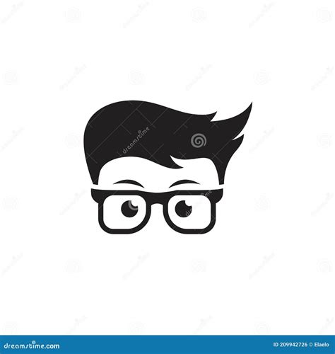 Geek Boy Vector Icon Design Stock Vector Illustration Of Geek