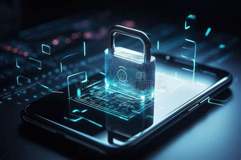 Cybersecurity Padlock Digital Lock On Technology Network Data