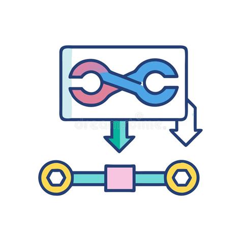 Devops Tool Technology Icon Stock Illustration Illustration Of
