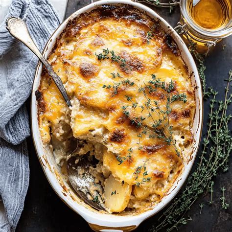 Irresistibly Creamy Cheesy Scalloped Potatoes With Fresh Thyme Cook Glory