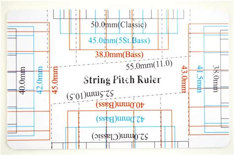 Acoustic Classical Electric Guitar Bass String Pitch Ruler Gauge String Action Card Measuring