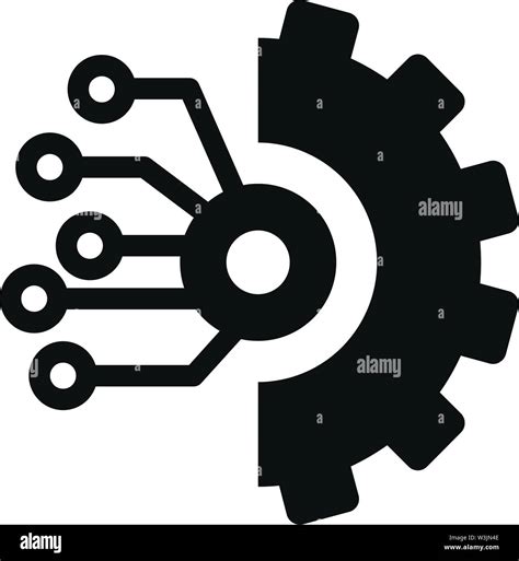 Gear Smart Ai Icon Simple Illustration Of Gear Smart Ai Vector Icon