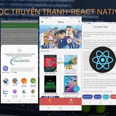 App đọc Truyện Tranh React Native Csdl Firebase Có Báo Cáo Android