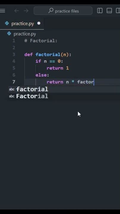Factorial Python Pythonprogrammingcodinglearnpython Pythonforbeginners Youtube
