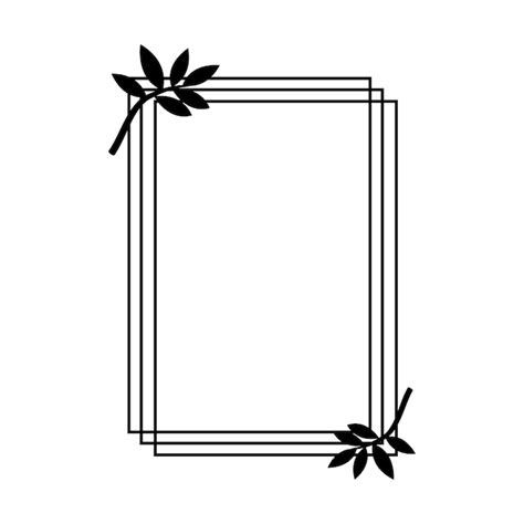 Premium Vector Square Thin Border Frame Black