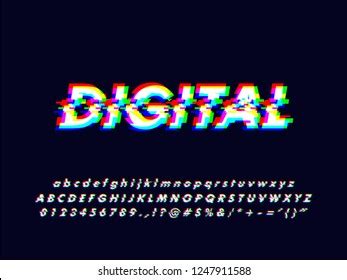 No Signal Glitches Rgb Screen Alphabet Stock Vector Royalty Free 1247911588 Shutterstock