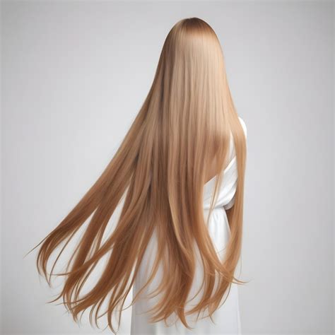 A Woman With Long Hair Has Long Hair Premium Ai Generated Image