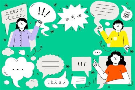 Premium Vector Hand Drawn Communication Background