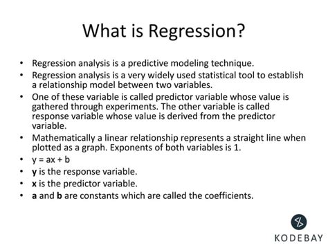 Linear Regression By Kodebay Ppt