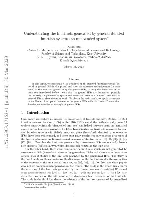 Pdf Understanding The Limit Sets Generated By General Iterated