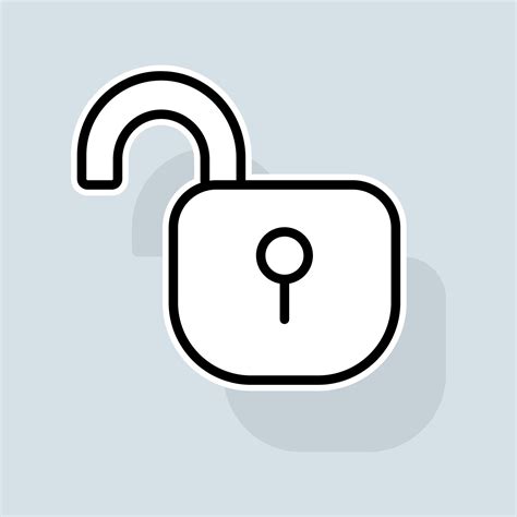 Open Lock Line Icon Key Closed Password Safety Privacy Unlock Secure Access Secret