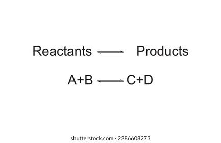 Reactants Products Chemical Reaction Process Which Stock Vector Royalty Free