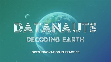 datanauts decoding earth eciste annual space group meeting 2016