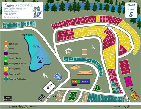 Campground Map Foxfire Campground Llc
