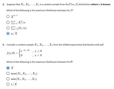 solved suppose that x1 x2 … xn is a random sample from the
